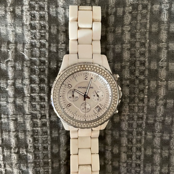 MICHAEL Michael Kors | Accessories | Michael Kors White Watch | Poshmark